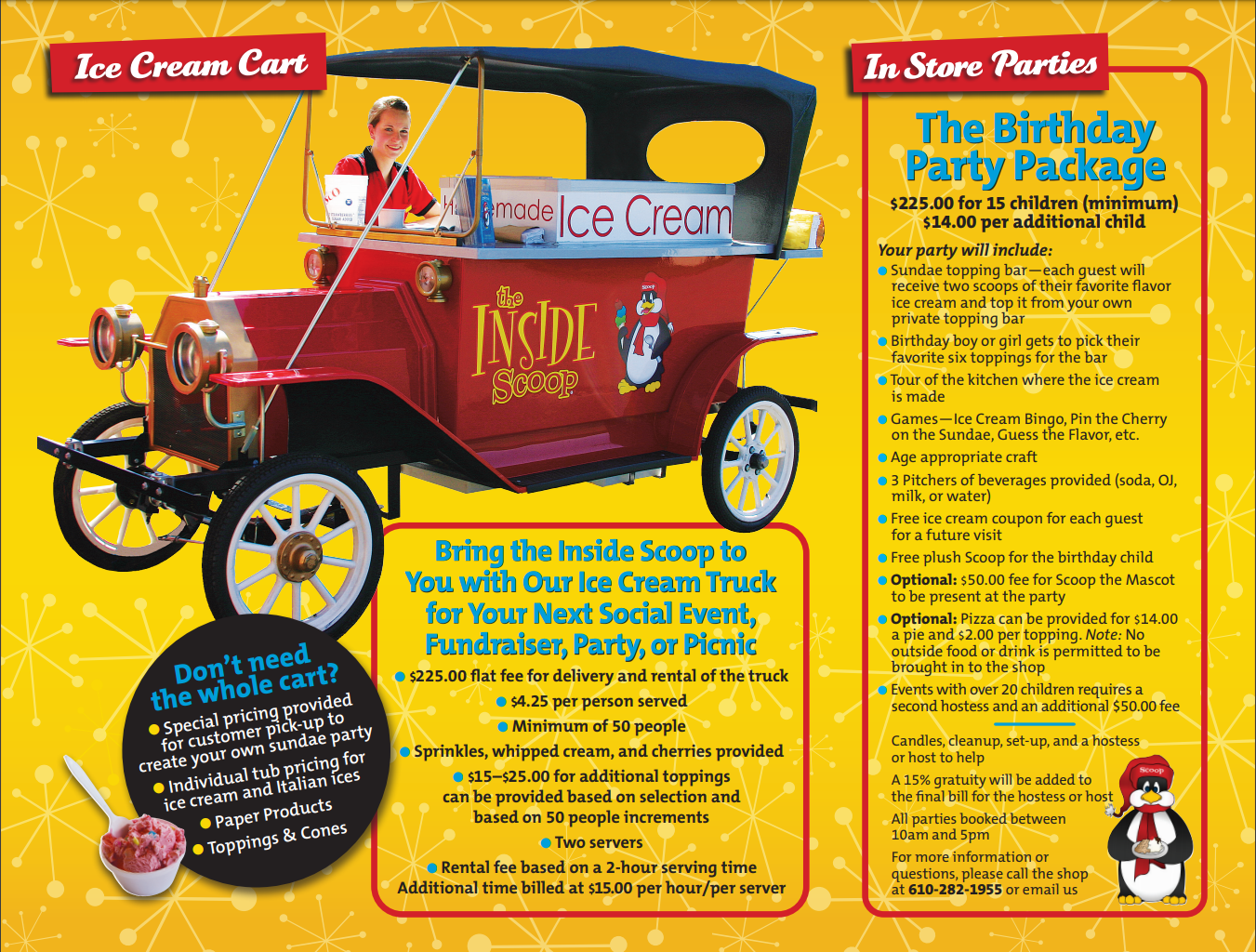 The Inside Scoop Ice Cream Cart In Store Parties The Inside Scoop